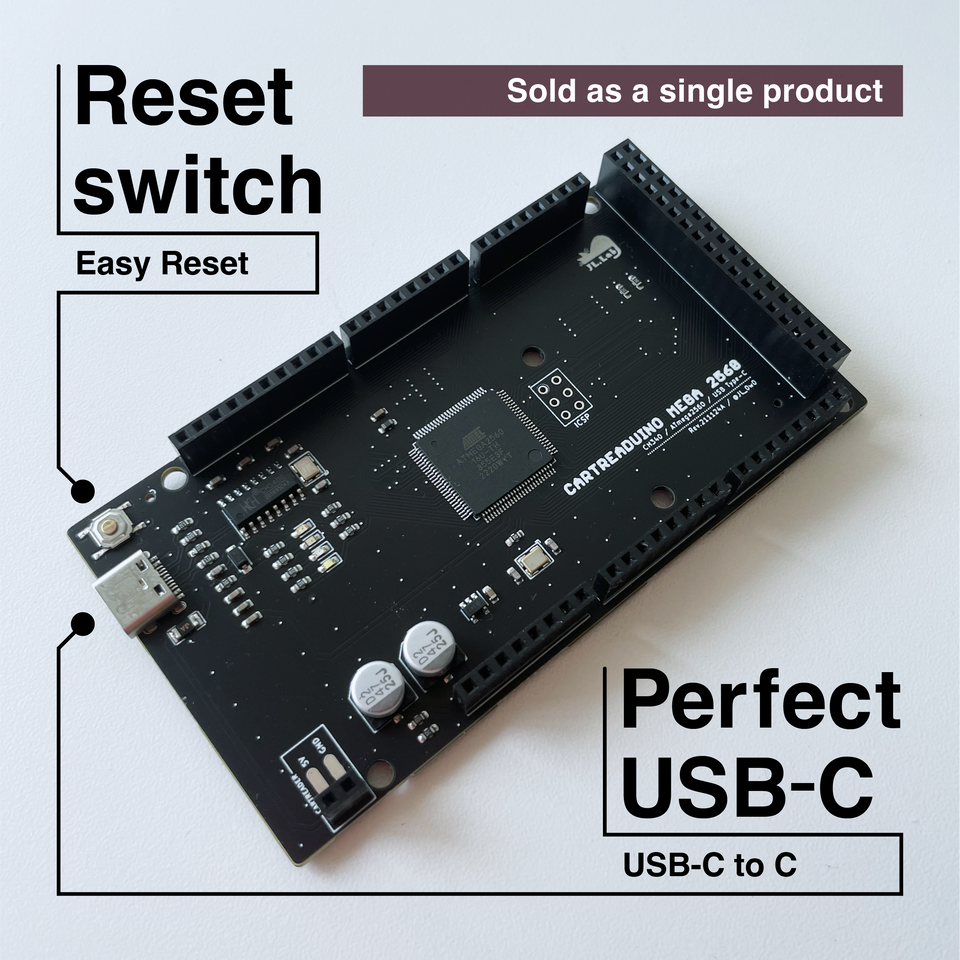 Perfect USB-C Arduino Mega *only Arduino Mega / without Cartridge Read